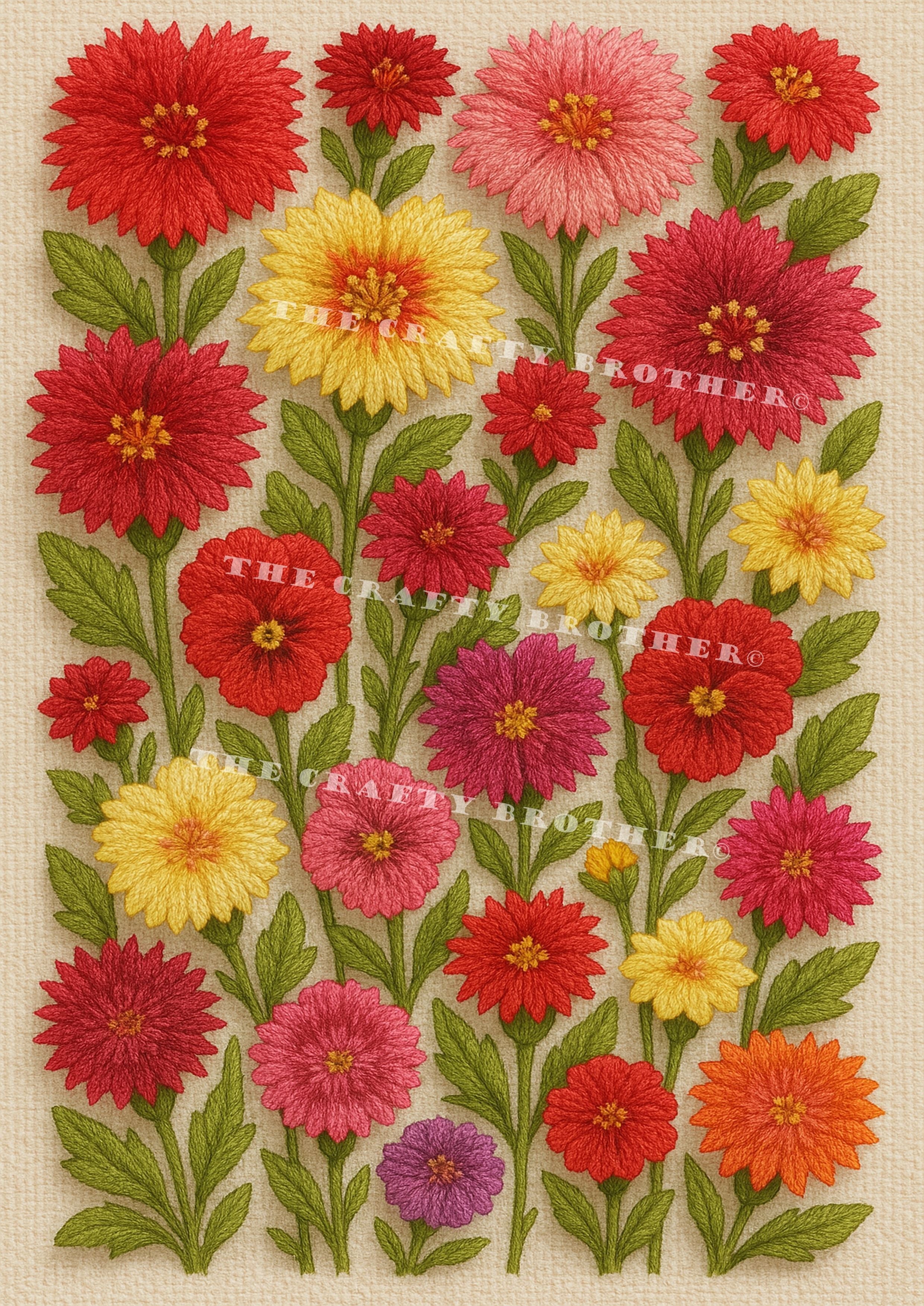 Embroidered Dianthus – The Crafty Brother