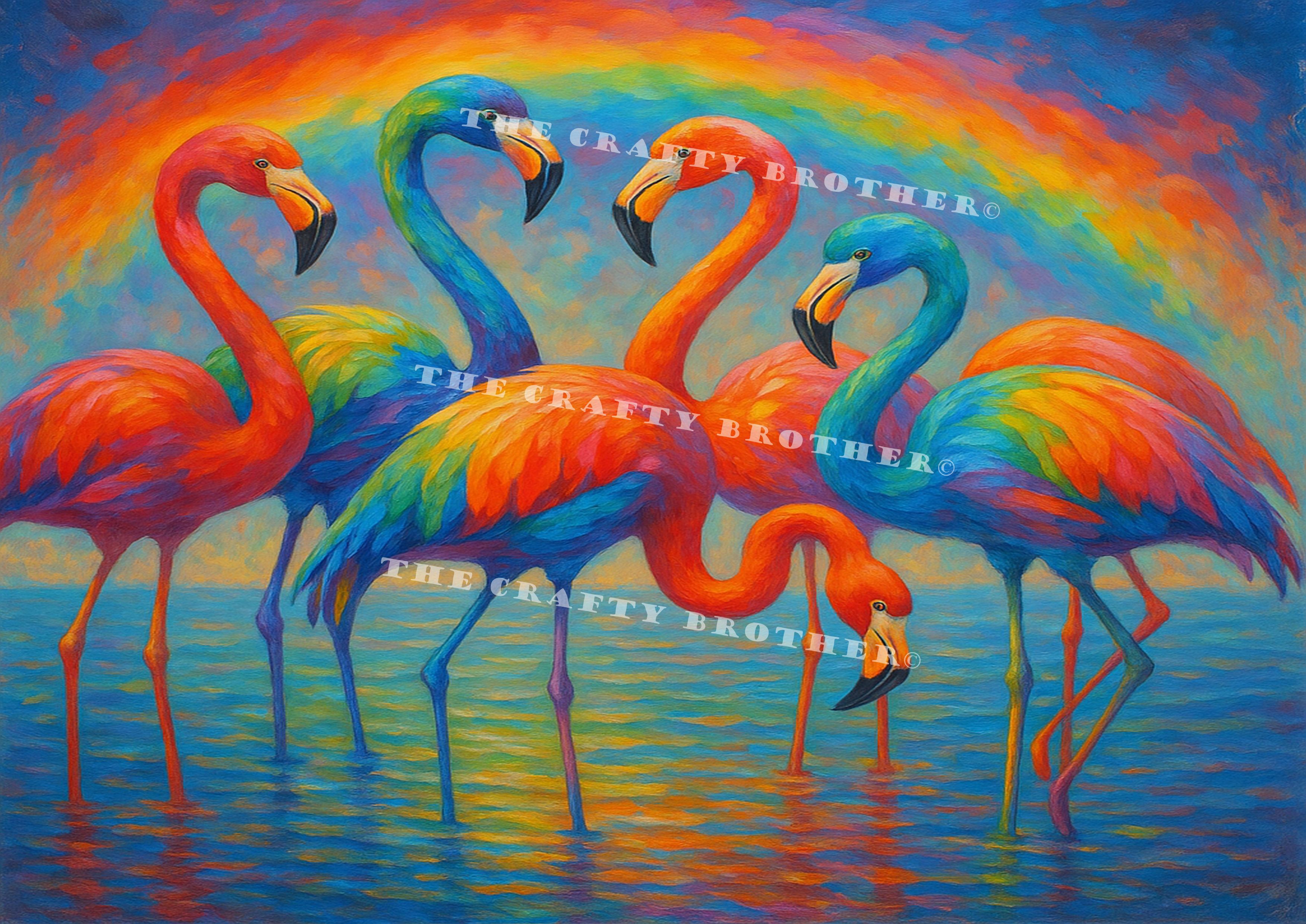 Rainbow Flamingos – The Crafty Brother